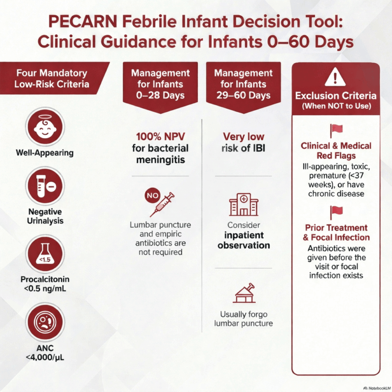 PECARN Febrile Infant Prediction Tool | Emergency Medicine Cases
